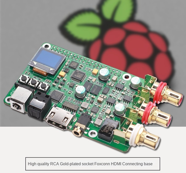 DAC|ЦАП Raspberry Pi 3b 4b плата капелюх HIFI spdif Top VS Khadas 9038 ...