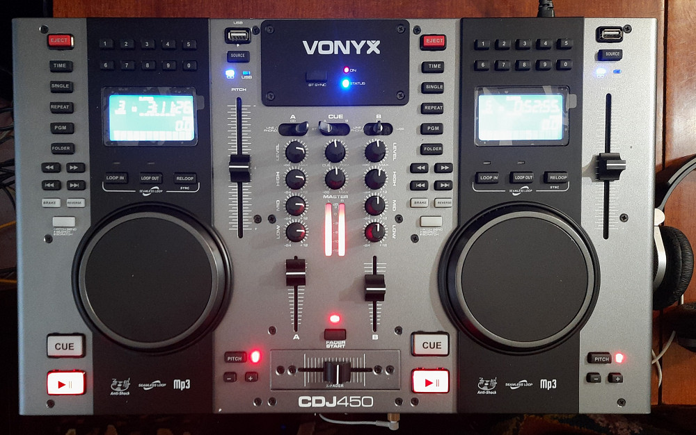 VONYX Dual Twin CD USB-плеер DJ Настольный микшер с Bluetooth Jog ...